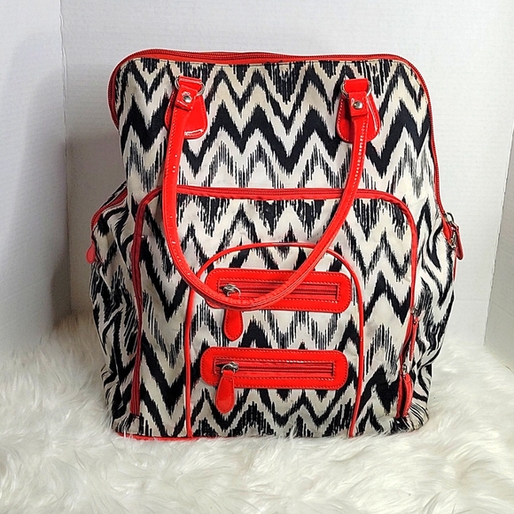 Cato | Bags | 4 Cato Black And White With Red Accents Large Carry All ...